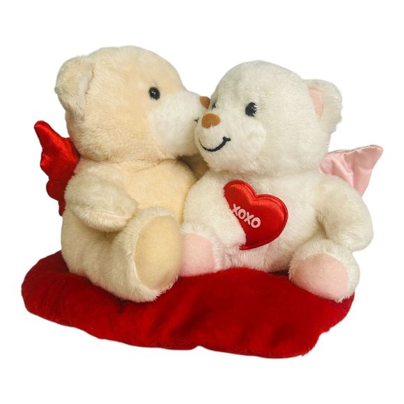 Hallmark | Toys | Hallmark Talking Plush Bear Kissing Couple Valentines ...